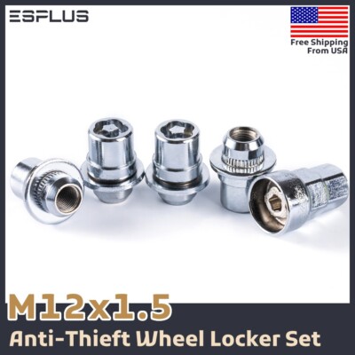 4 Pc Toyota OEM Wheel Lock Chrome M12x1.5 Fit Corolla/Prius/Highlander ...