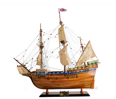 Mayflower Model Ship with Wooden Base | eBay