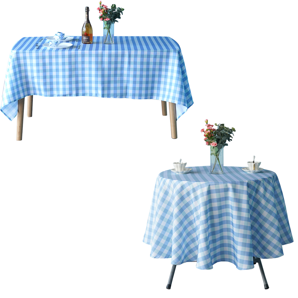 Printed Table Cover Cloth Polyester Fabric Dining Tablecloth Round ...