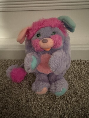 VTG 1986 Mattel Popples Pretty Bit 8" Plush Pink Purple Blue Stuffed ...
