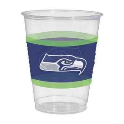 Seattle Seahawks NFL Football Sports Banquet Party 16 oz. Clear Plastic ...