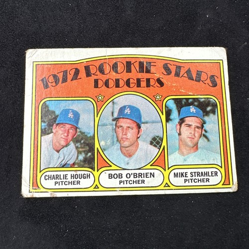 1972 Topps Rookie Stars Los Angeles Dodgers Hough, O'Brien, Strahler ...