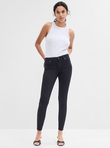 GAP High Rise Universal Legging Black Stretch Ankle Jeans Size 34/18 RT ...