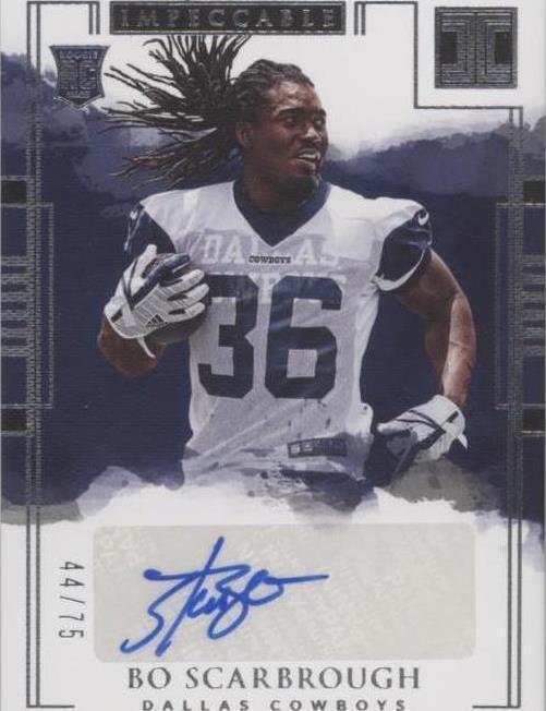 2018 Panini Impeccable - Rookie Autographs Bo Scarbrough #142 /75 (AU ...