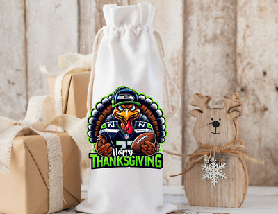 Handmade Seattle Seahawks Turkey Inspired Wine Bag 750 mL bottle Gift ...