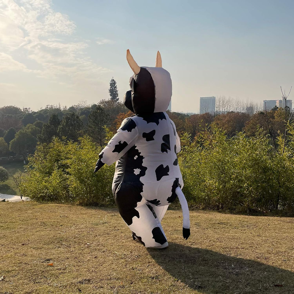 Inflatable Cow Costume, Blow-Up Jumpsuit for Halloween, Cosplay, Party ...