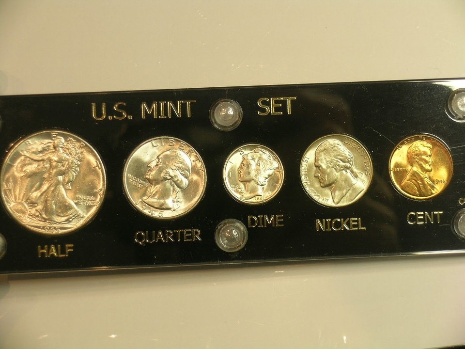 1945 Brilliant Uncirculated Coin Year Set - Capital Holder Birth Year ...