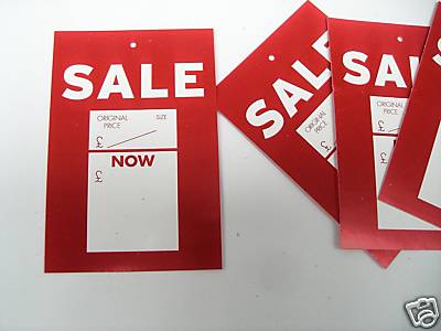 Sale was/now Swing Tickets Pack of 400. 60mm x 90mm | eBay UK
