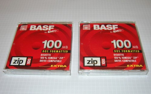 2 Stück BASF ZIP Disketten 100 MB Neu OVP in Folie 4902520125996 | eBay.de