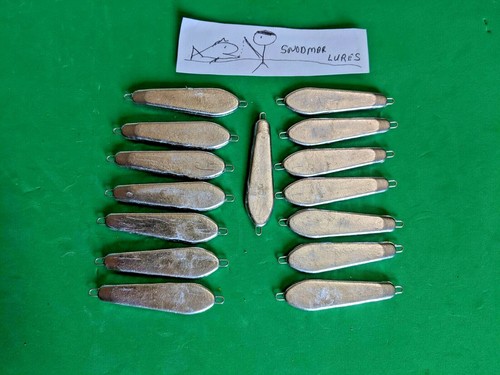 15 - 1 oz FISHING JIGGING CASTING LEAD SLAB SPOON LURES FRESH & SALT ...