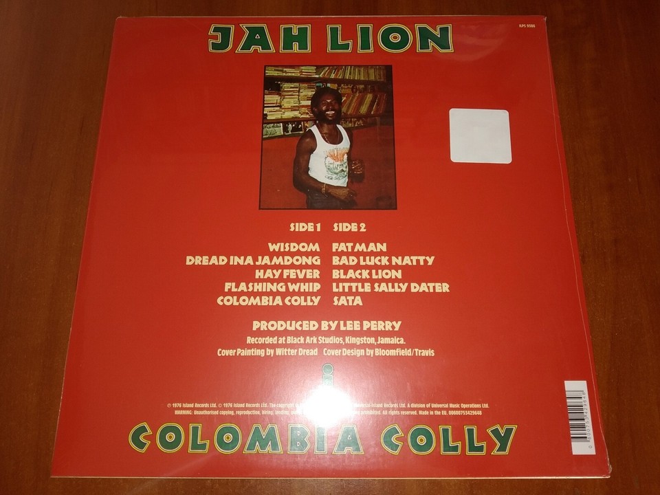 JAH LION COLOMBIA COLLY LP *RARE* EU BTB PRESS VINYL 180g BACK TO BLACK ...