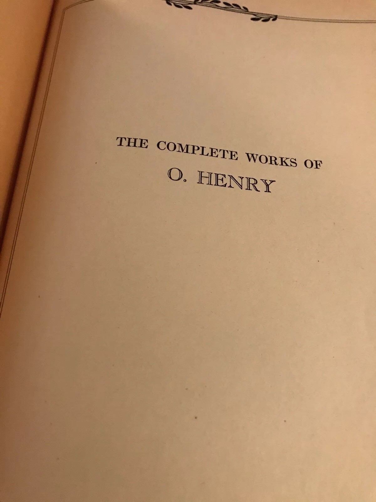 THE COMPLETE WORKS OF O HENRY 1937 GARDEN CITY PUBLISHING VINTAGE ...