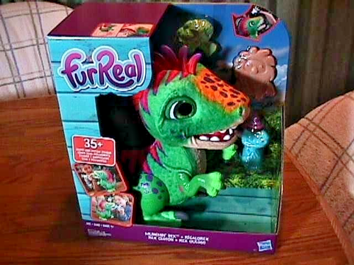 NIB XMAS TOY FURREAL FRIENDS MUNCHIN REX DINOSAUR 35+ RESPONSES SOUND ...
