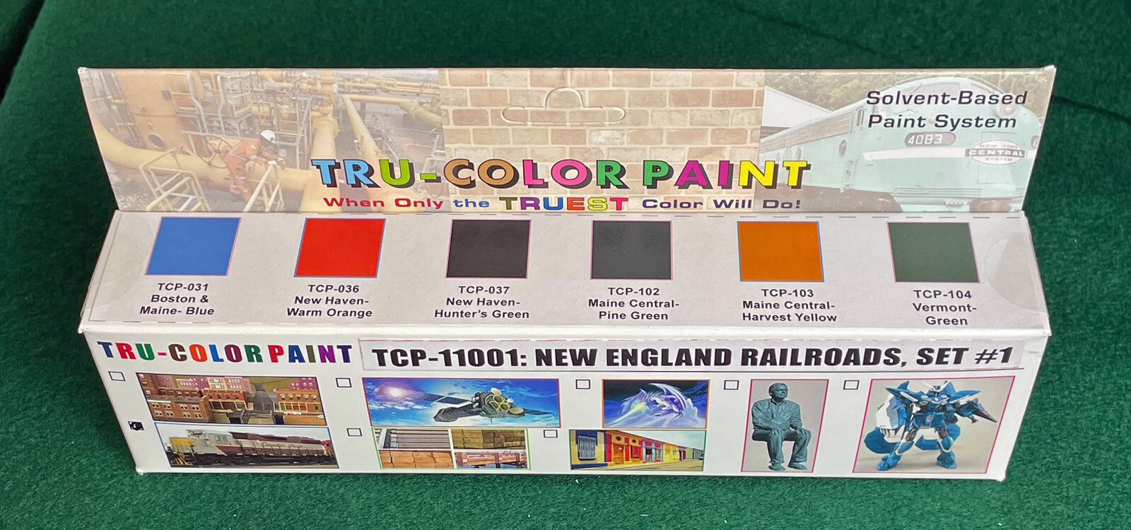 NEW ENGLAND RAILROADS SET # 1 (6) 1 OZ TRU-COLOR MODEL RAILROAD PAINT ...