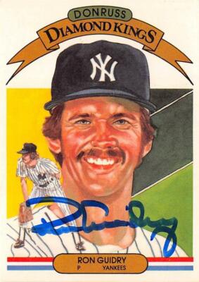Ron Guidry autographed baseball card (Yankees) 1982 Donruss #17 Diamond ...