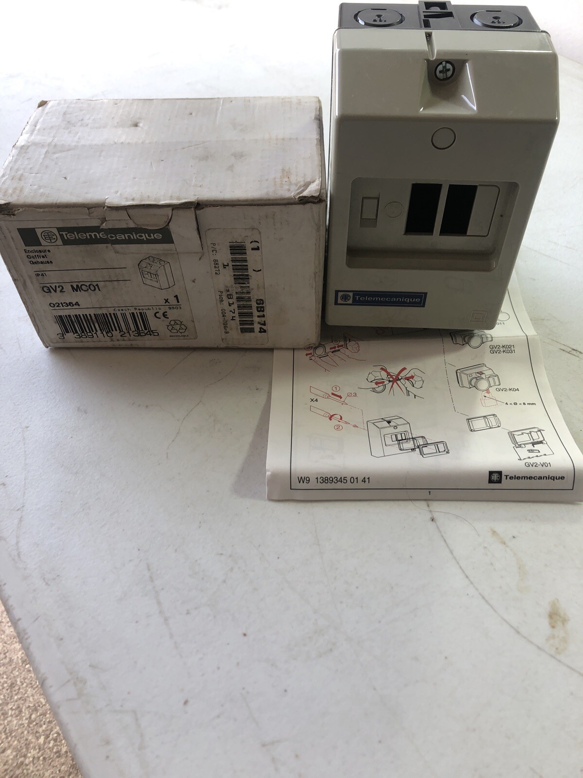 Telemecanique 6B174 Switch Enclosure Box GV2 MC01 IP41 Enclosure | eBay