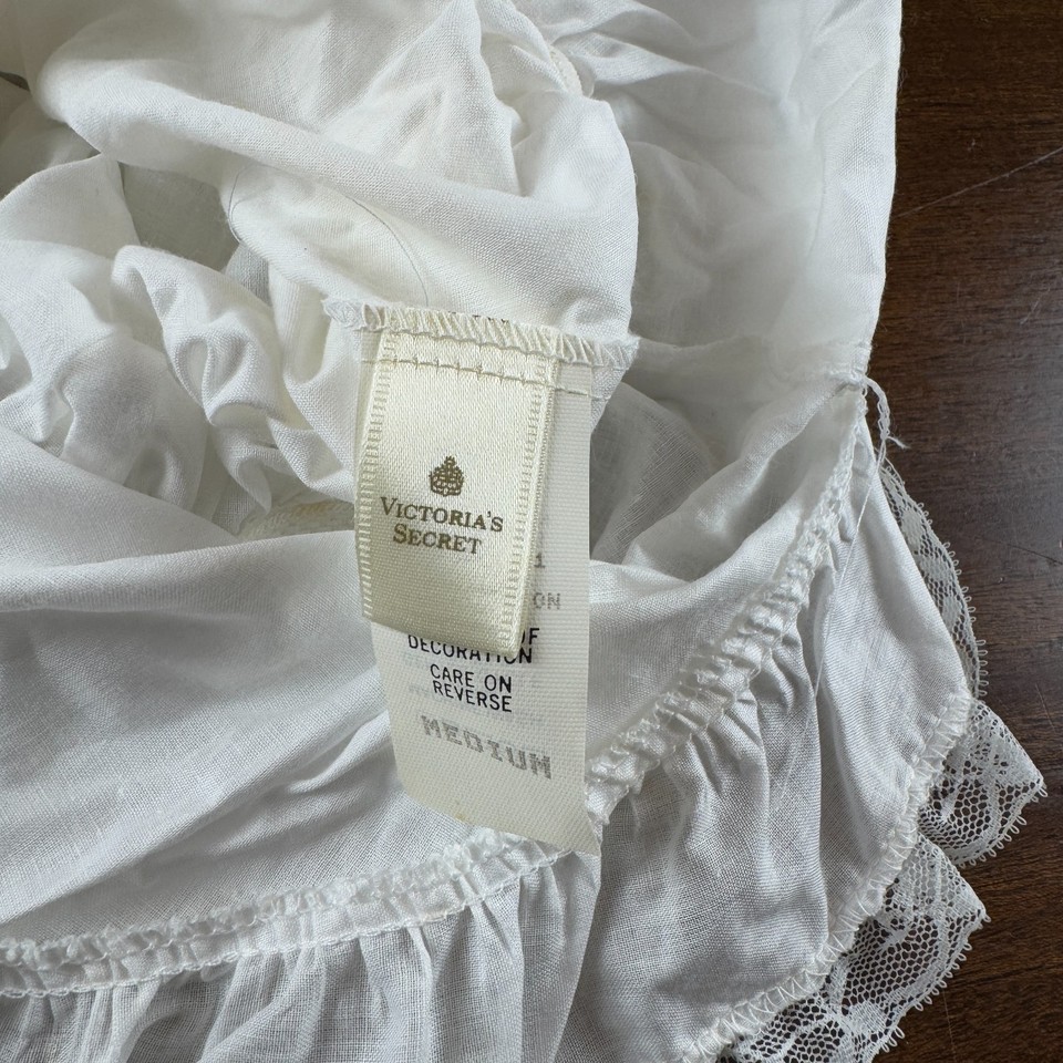 NWT Vintage Victorias Secret Gold Label Cotton Lingerie Bodysuit W Tie ...