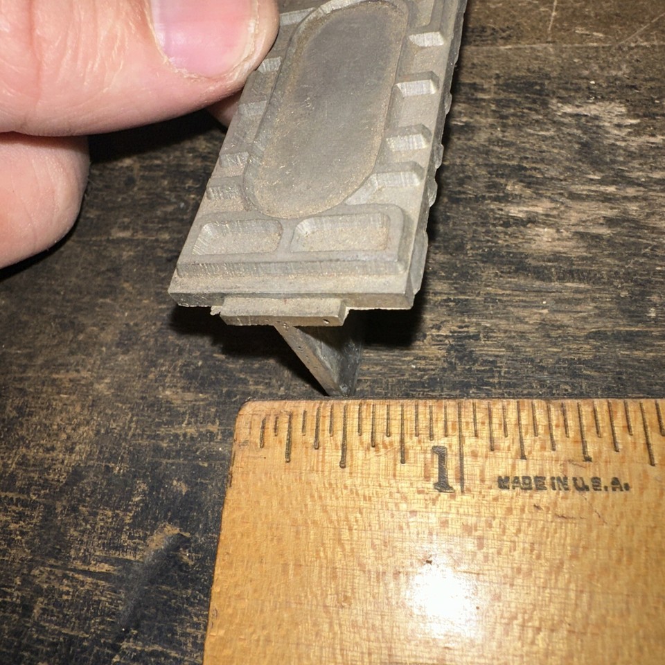 Printing Block ( BILLED ) Lead Print Block. Type High Slug Letterpress ...
