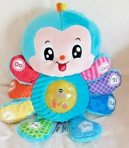Vtech Snug-a-Bug Musical Critter Soft Baby Toy Plush Animal Colors ...