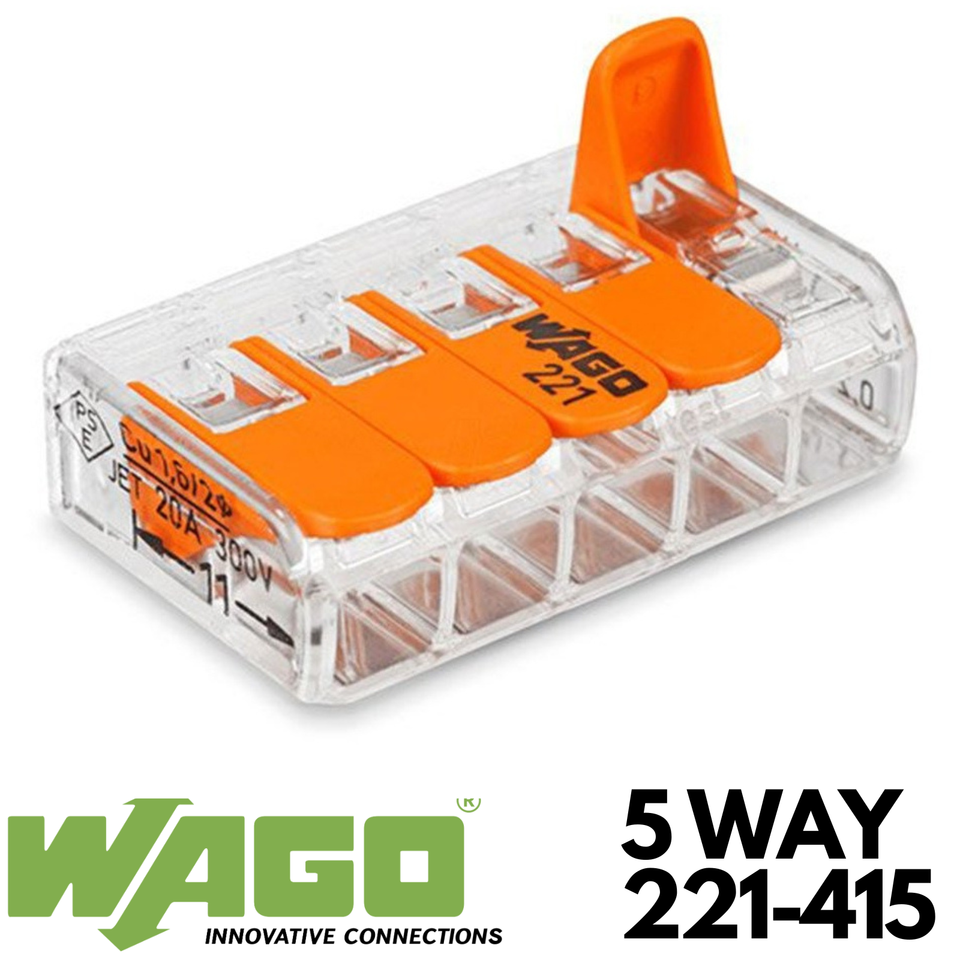 WAGO 221 Lever Wire Connectors – Splicing Quick Electrical Terminal ...
