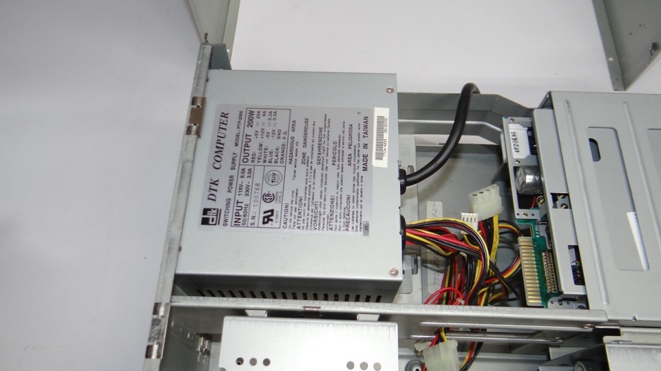 DTK AT Desktop Computer Case w/DTK PTP-2000 200W Power Supply Vintage ...