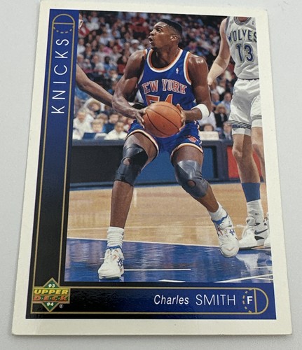 Charles Smith, "New York Knicks", 1993-94 Upper Deck Basketball Card #4 ...