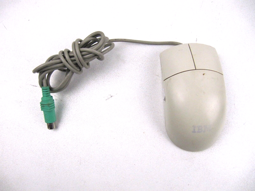IBM 10L6144 M-SAU-BM6 Mouse PS2 PS/2 TRACKBALL WIRED Corded VINTAGE ...
