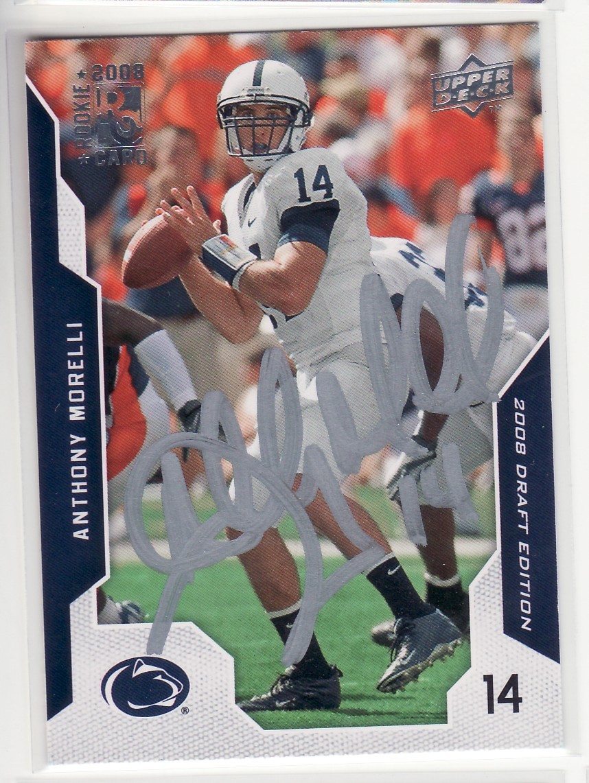 ANTHONY MORELLI PENN STATE UNIVERSITY AUTOGRAPHED CARD | eBay