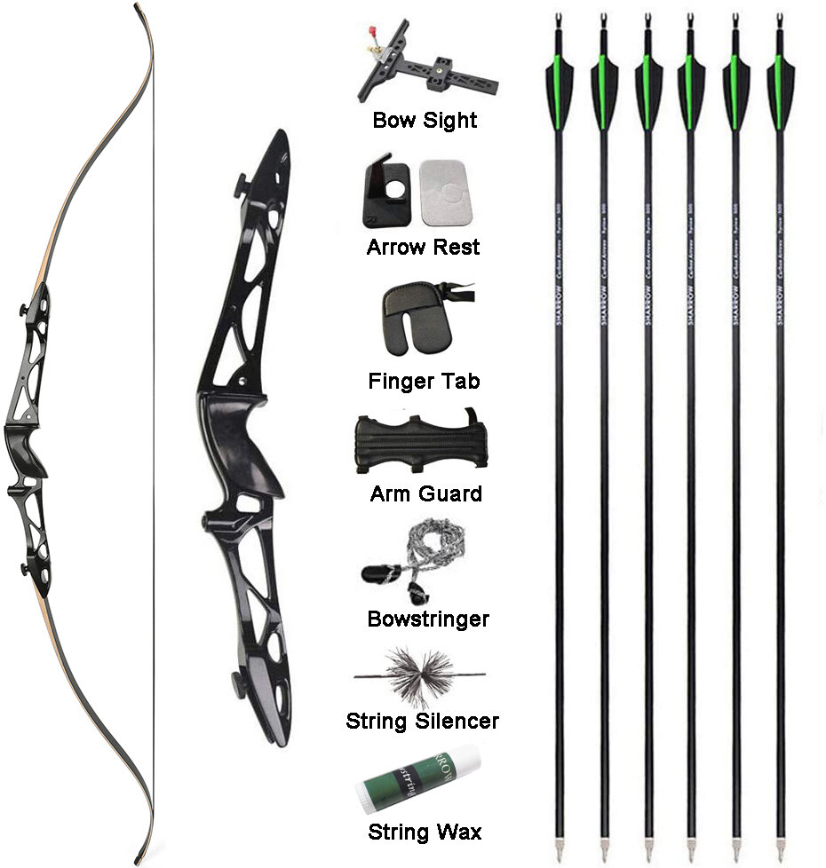 66 68 70" Recurve Bow Set Takedown Sports Bow Archery Hunting Bow | eBay