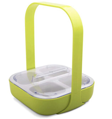 Kitchen Condiment Caddy With Lid & Handle Square 4 Section Kiwi Zak ...
