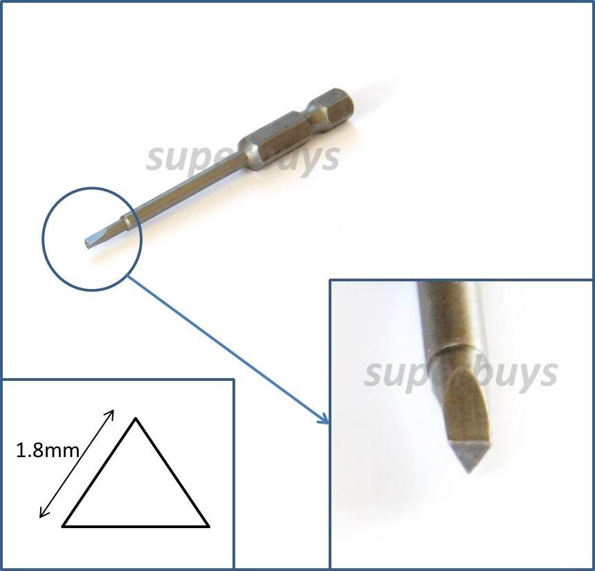 1.8mm Triangle Drill Bit Key Allen Repair Triangular Head Screw ...