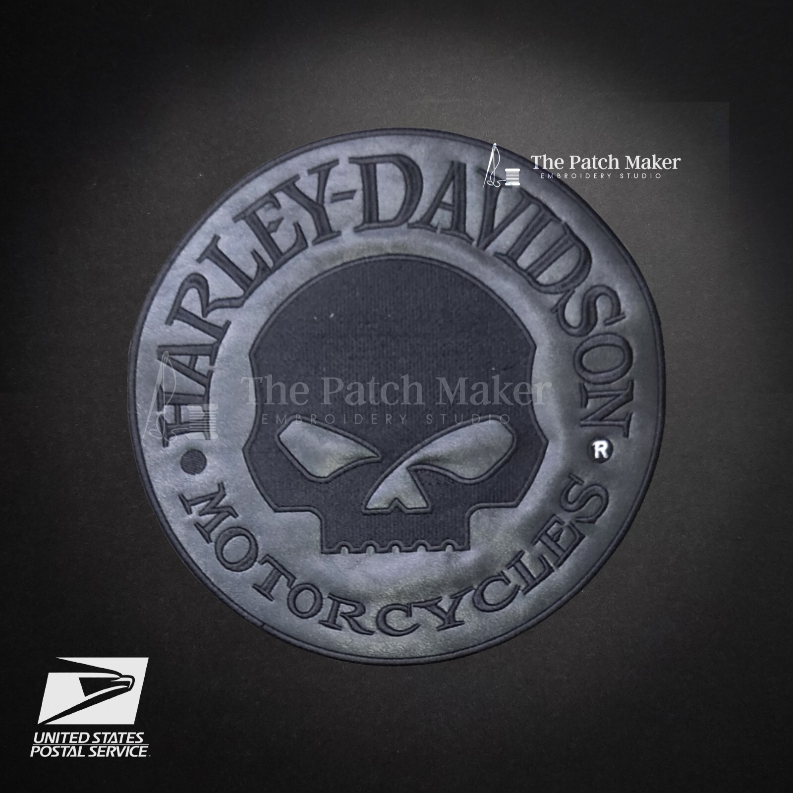 3 Pcs Set Harley Davidson G Skull + Rockers Leather Embroidery Patch ...