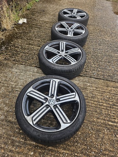 Genuine Volkswagen 18" Golf R 5x112 Cadiz Alloy Wheels and tyres X4 ...