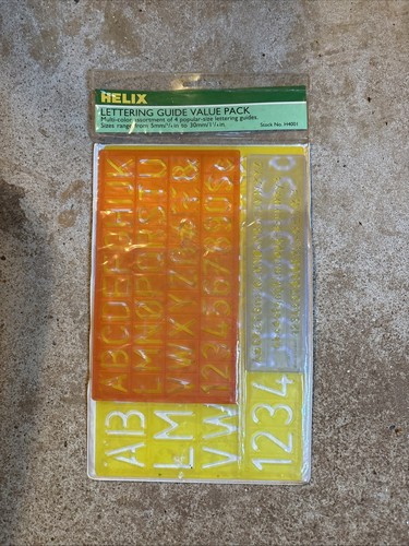 VTG Helix 1986 Alphabet Letter/Numbers Guide 4Pc Stencil Templates ...