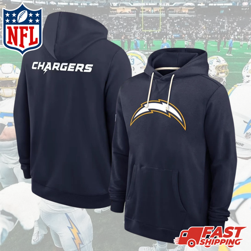 US STOCK - LA Chargers Navy 2025 Dri-FIT Hoodie Reprint S-5XL Unisex ...