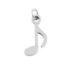 Sterling Silver Single 8th Eighth Note Music Charm or Pendant | eBay