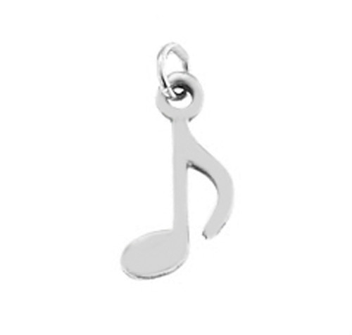Sterling Silver Single 8th Eighth Note Music Charm or Pendant | eBay