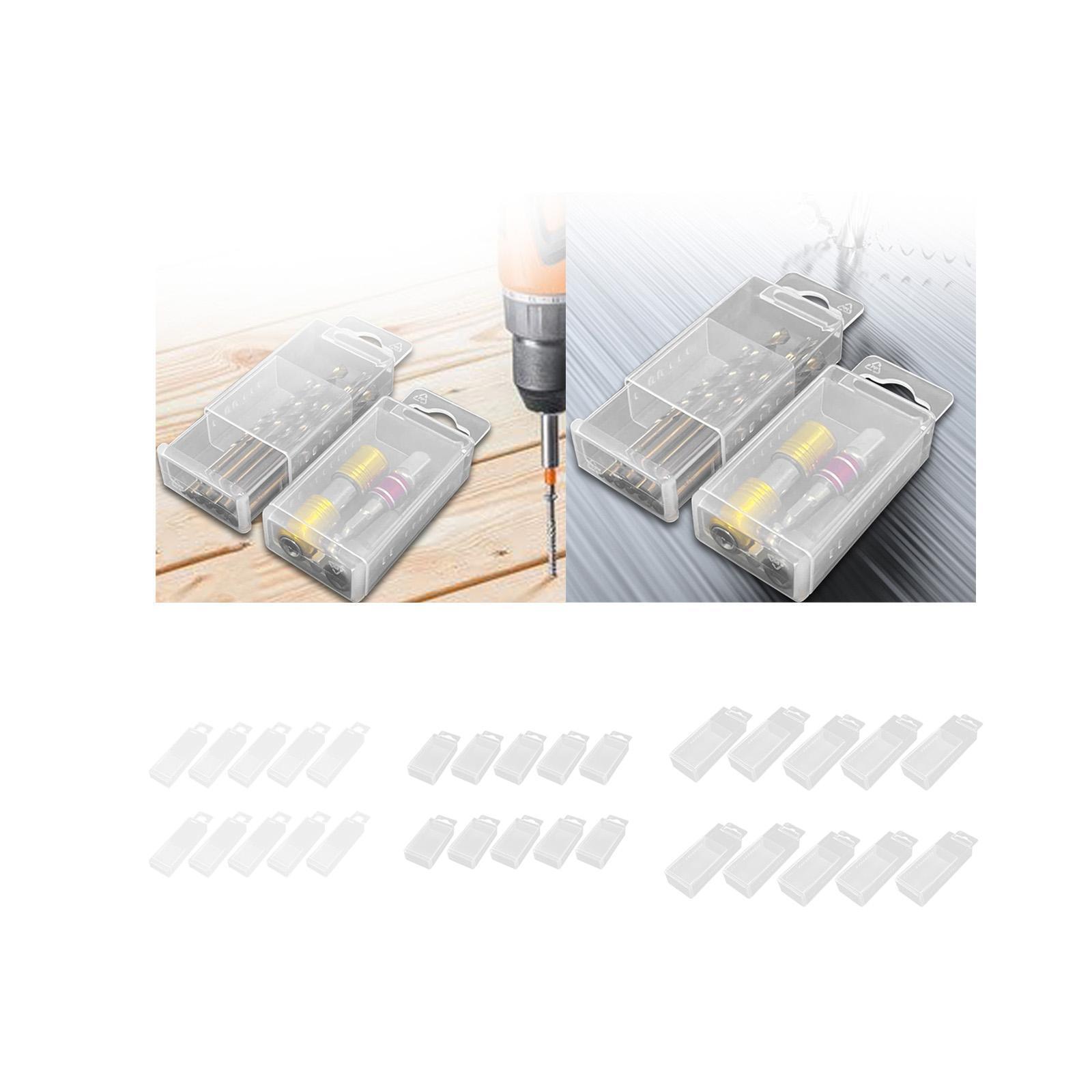 10x Drill Bit Storage Box Telescopic Countersink Drill Bit Storage ...