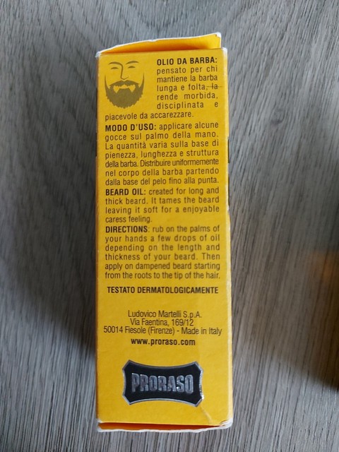 Proraso Italian Beard Oil Wood and Spice 30ml for sale online | eBay