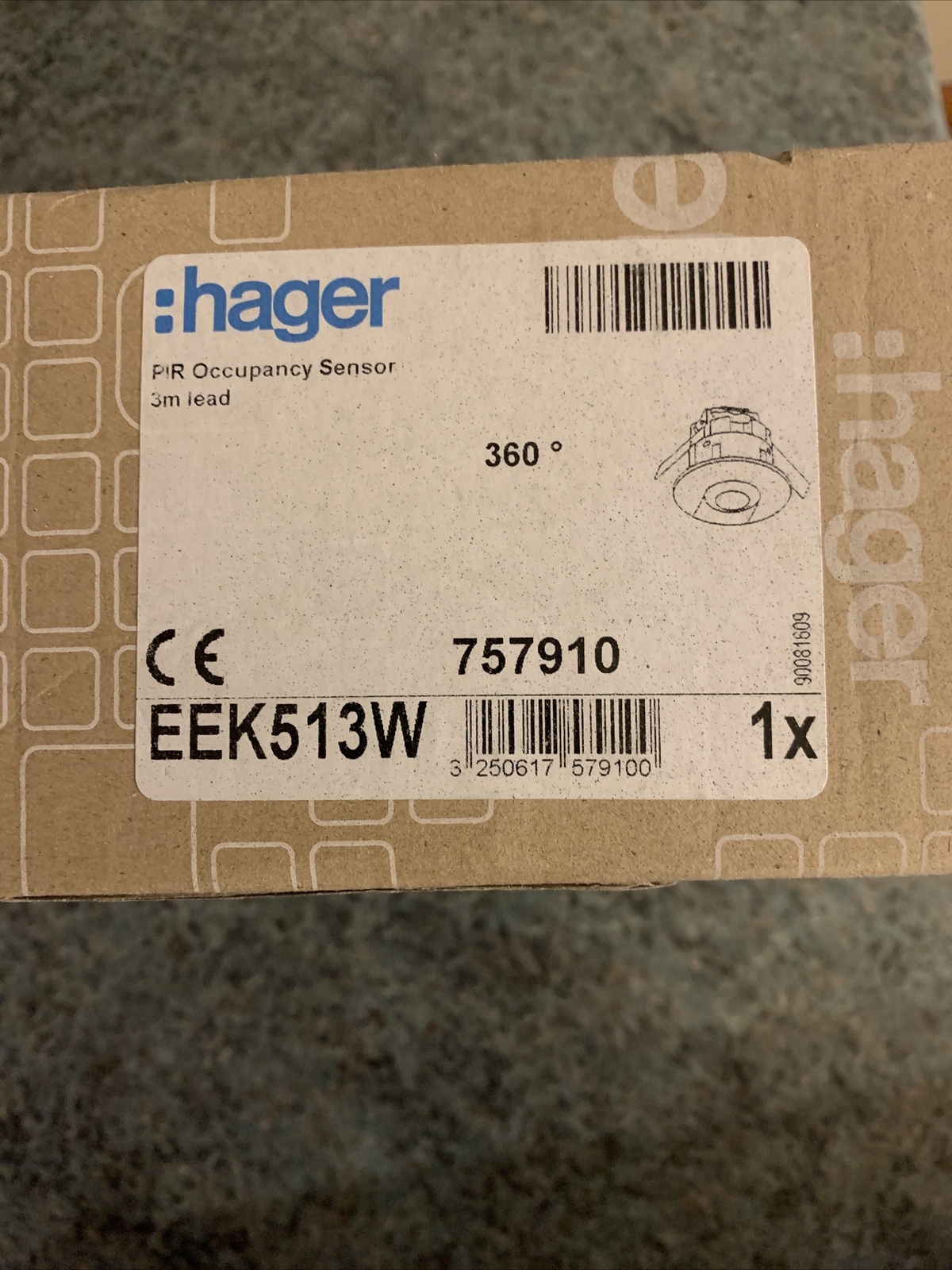 Hager PIR Occupancy Sensor With 3m Lead EEK513W for sale online | eBay