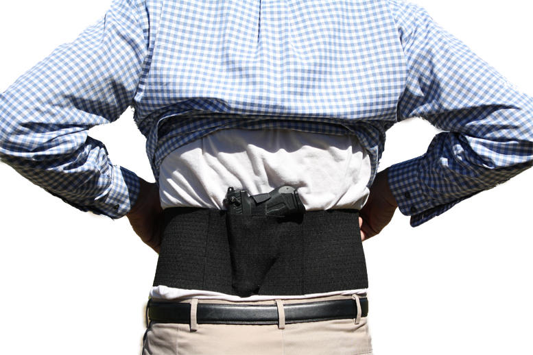 AlphaHolster Gun Holster-Behind the back-Small of the Back Cool Elastic ...