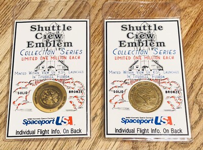 Shuttle Crew Bronze Emblems (2) - Challenger, First Woman in Space ...