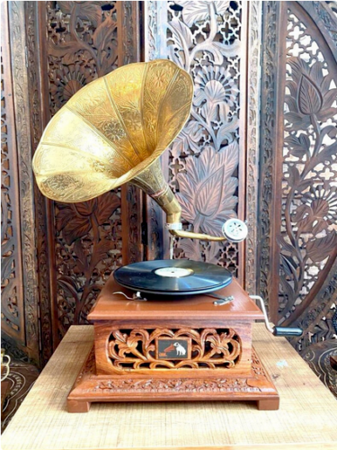 Antique Gramophone Player Original Record Player Working Phonograph ...