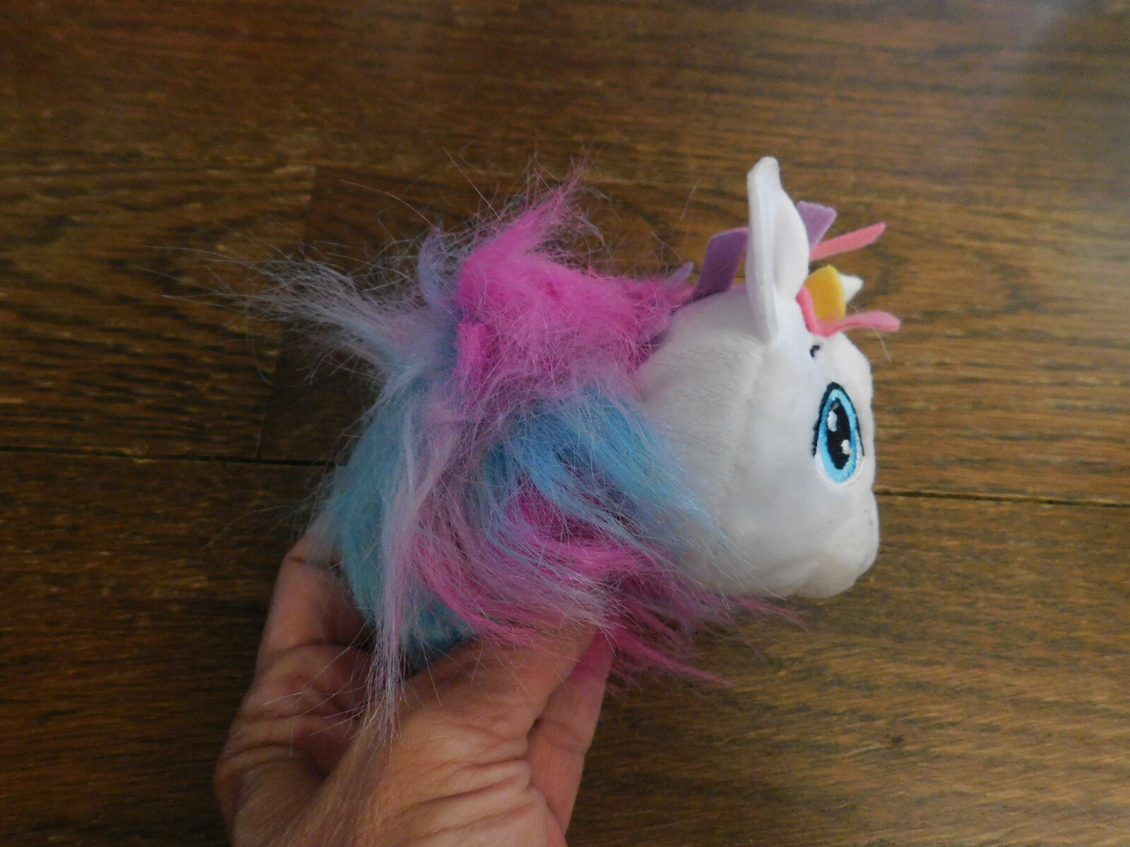Rainbow Fluffies Jay at @ Play Rare mini Plush Fluffy White horse Pony ...
