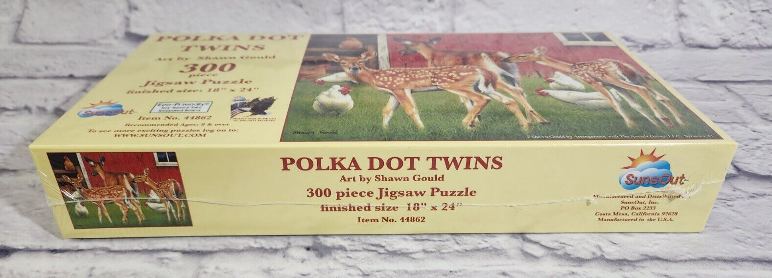 POLKA DOT TWINS Art by Shawn Gould SunOut 300 Piece Puzzle New Sealed ...