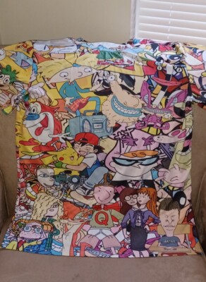 Vintage 90's Cartoon Shirt Dexter Beavis Butthead Doug Rugrats Pokémon ...