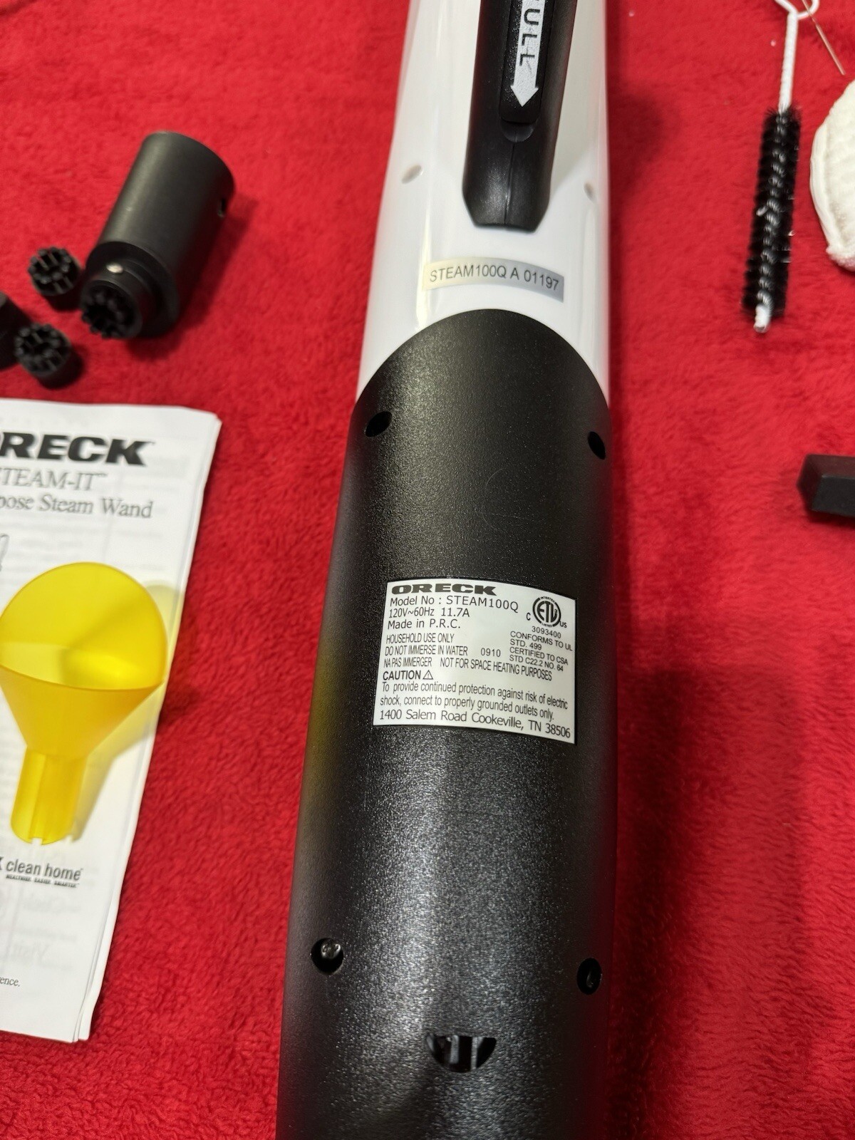 Oreck Steam-It STEAM100 All Purpose Steam Wand Floor Cleaner Mop (Local ...