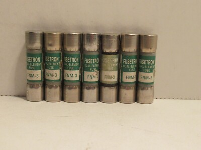 NEW (LOT OF 7) LITTELFUSE FNM3 FNM-3 FNM 3 3A 250V AC DUAL ELEMENT FUSE ...