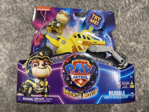 Paw Patrol The Mighty Movie Rubble Bull Dozer Lights Sound Effects New ...