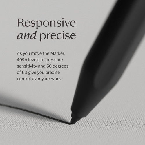 reMarkable Marker Plus The Official reMarkable 2 Pen with Eraser | 9 ...